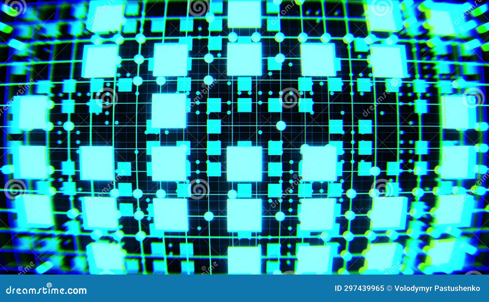 VJ Loop Abstract Background. Fly from a Grid Neon Shining Squares. Vfx ...