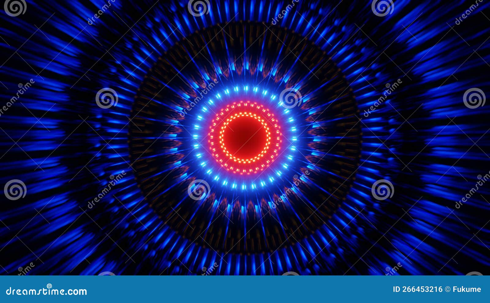 Vj Loop Abstract Blue Red Motion Circle with Flashes of Neon Lights 3d ...