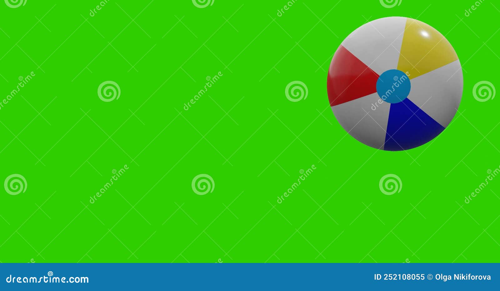 VJ Loop. Beach Ball is Bouncing on Chromakey Stock Video - Video of ...