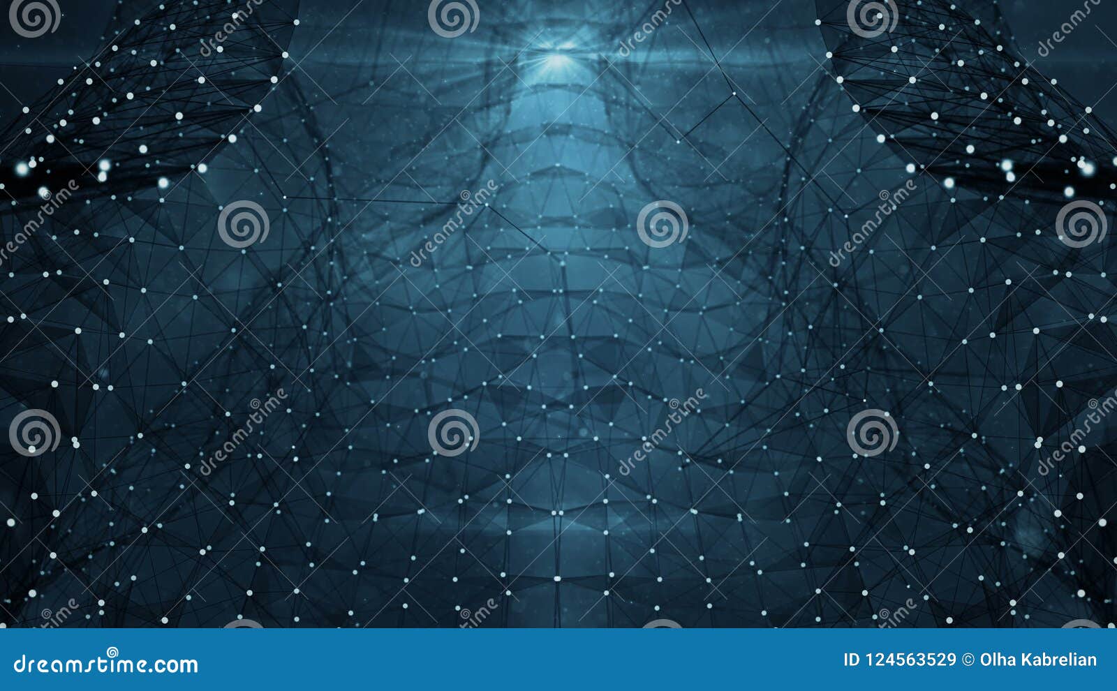 Vj Loop Digital Dark Plexus Data Networks Abstract Motion Background Stock Video Video Of