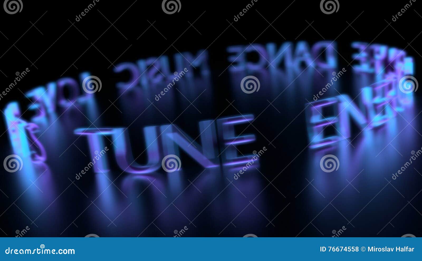 Vj Seamless Loop - Neon Musical Signs. 3D Render Stock Footage - Video ...