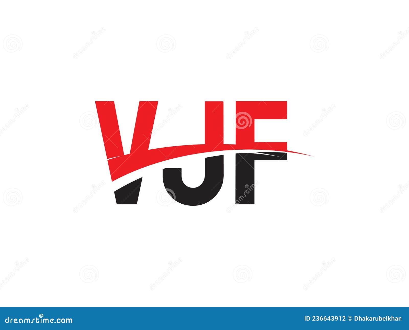 VJF Letter Initial Logo Design Vector Illustration Stock Vector ...
