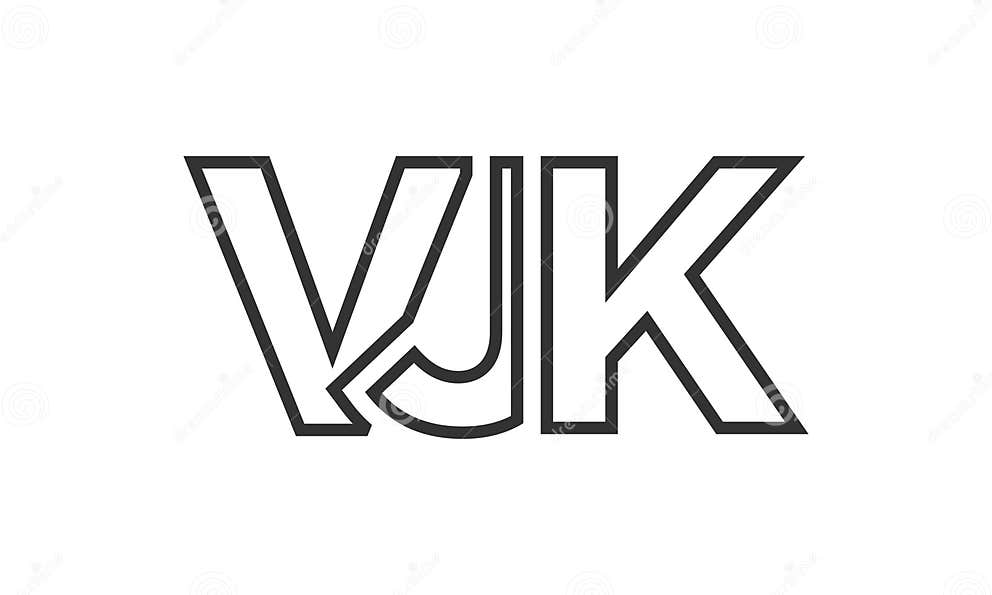 VJK Logo Design Template with Strong and Modern Bold Text. Initial ...