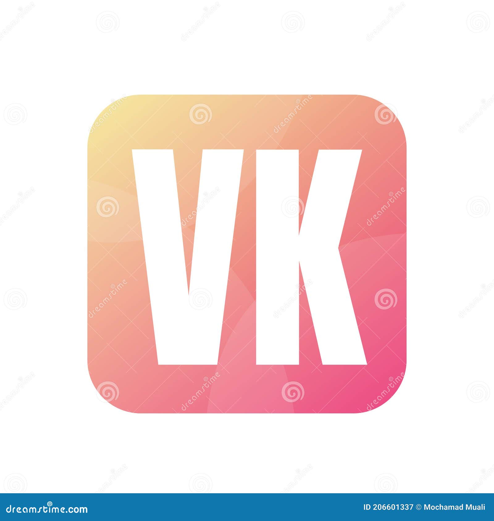 VK Letter Logo Design with Simple Style Stock Vector - Illustration of ...