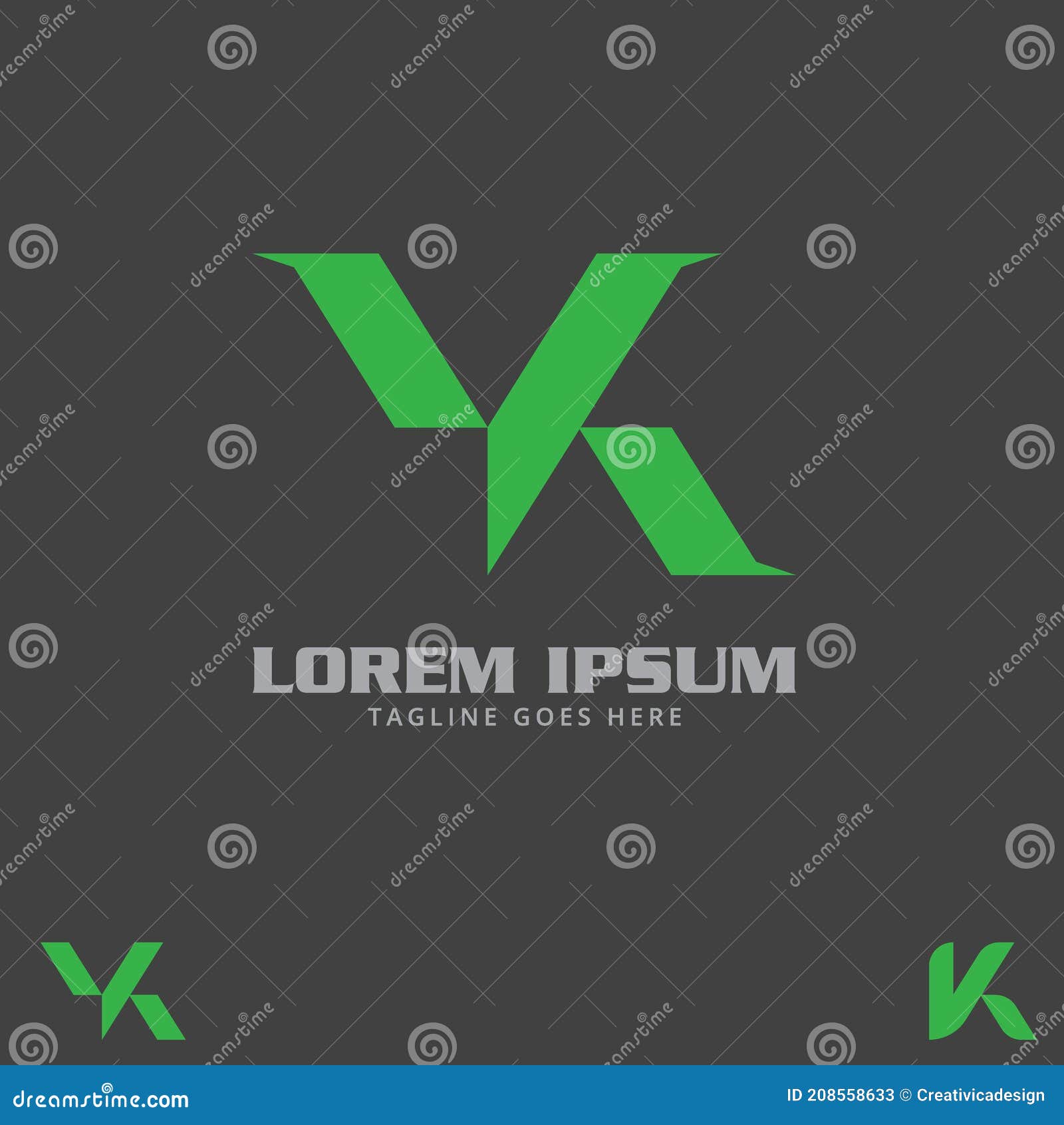 VK Monogram Letter Based Symbol Stock Vector - Illustration of concept ...