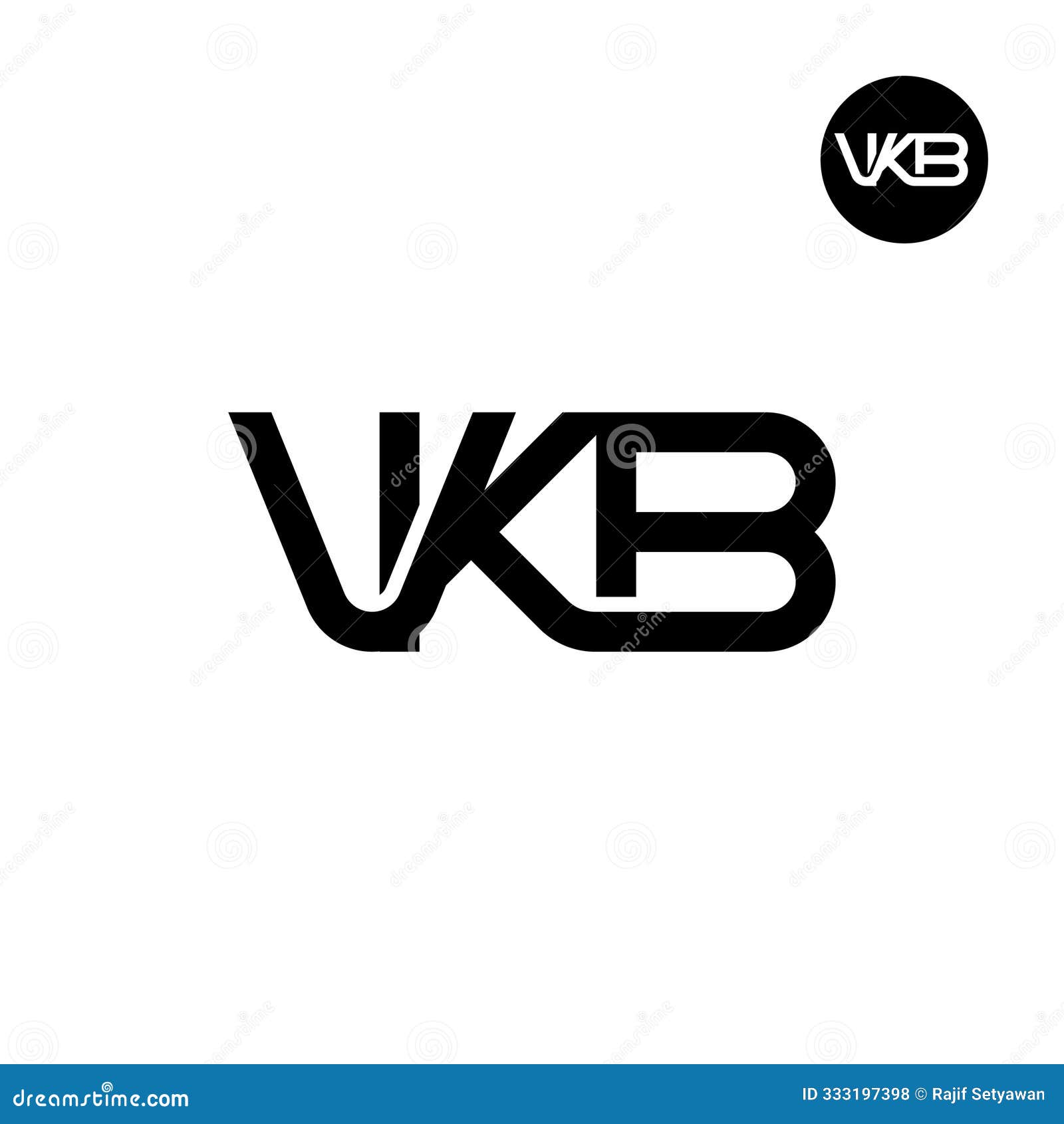 VKB Logo Letter Monogram Design Stock Vector - Illustration of letters ...