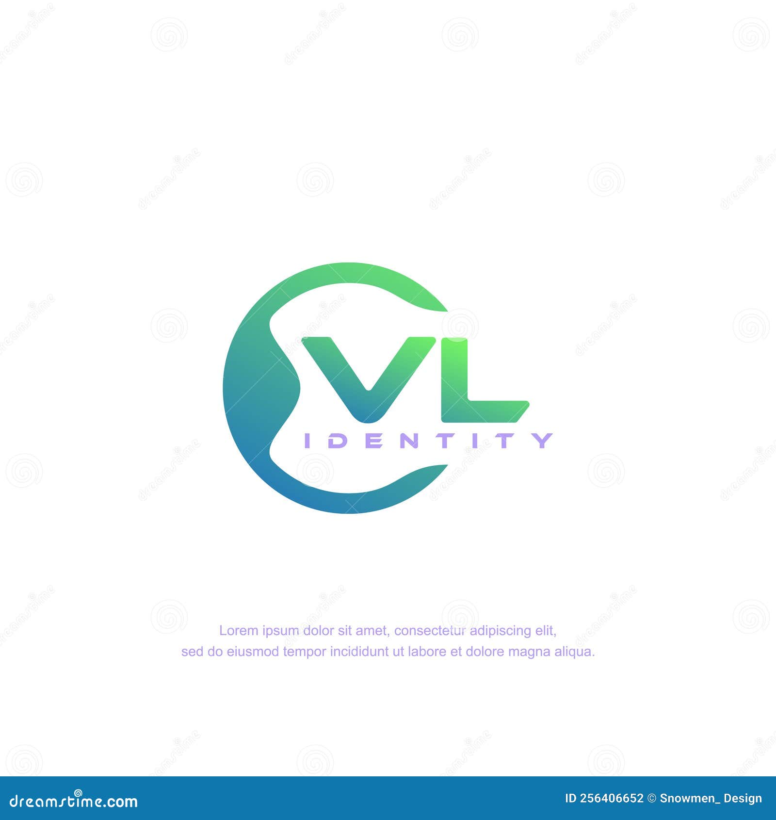 VL Initial Letter Circular Line Logo Template Vector with Gradient ...