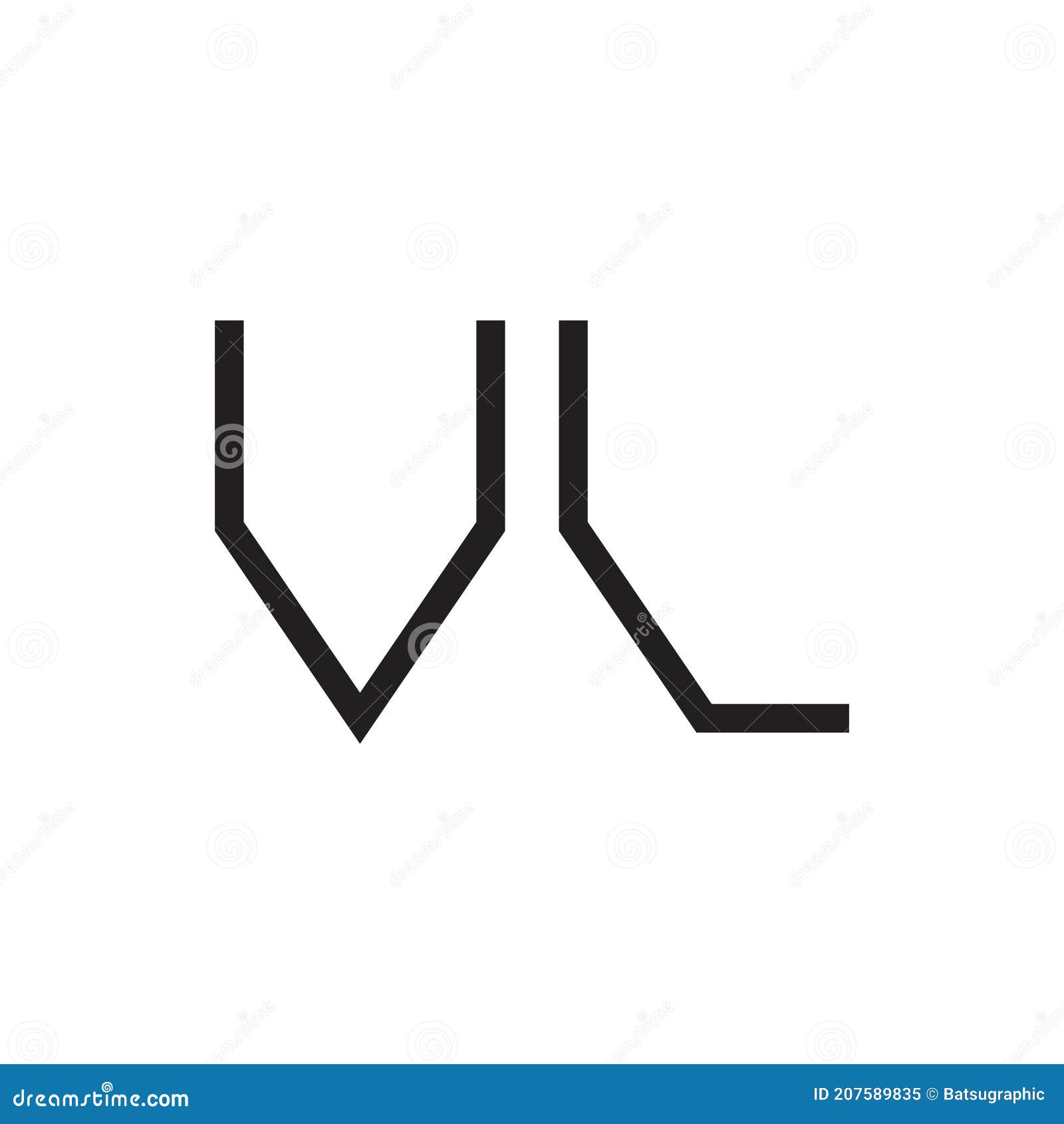 Vl Initial Letter Vector Logo Icon Stock Vector - Illustration of ...