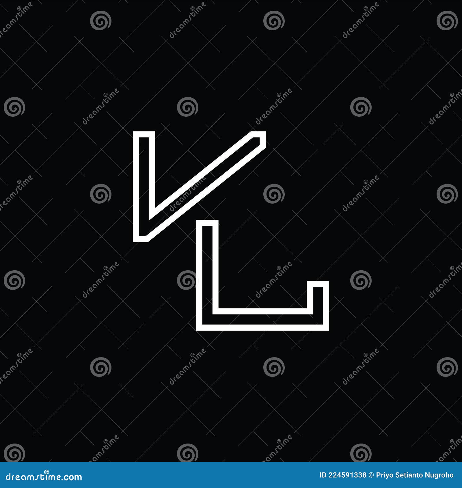 VL Logo Monogram with Line Style Design Template Stock Vector ...