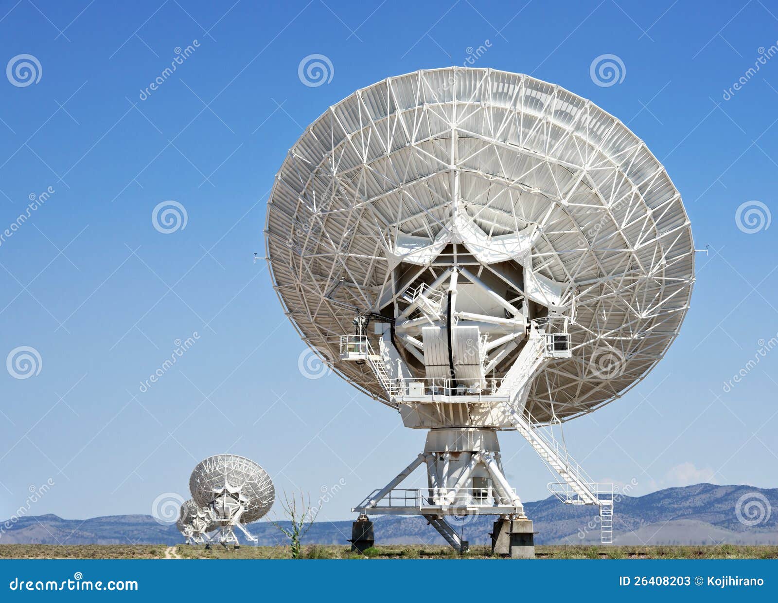 VLA radio telescope stock image. Image of satellite, technology - 26408203