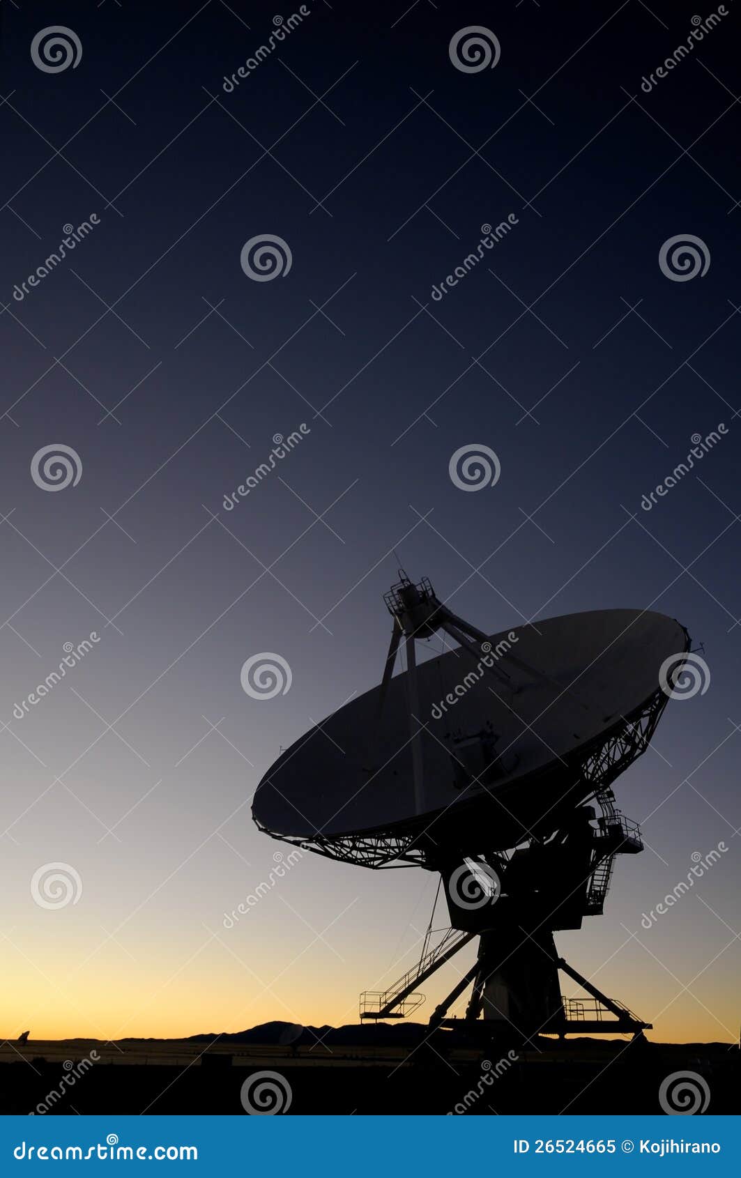VLA radio telescope stock image. Image of morning, dawn - 26524665