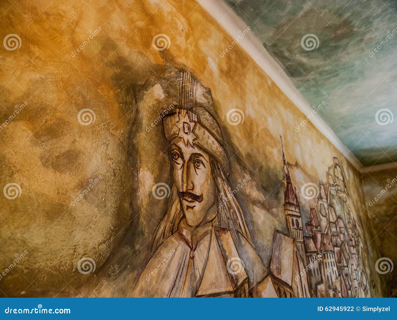 Vlad Tepes Mural fotografía editorial. Imagen de impalador - 62945922