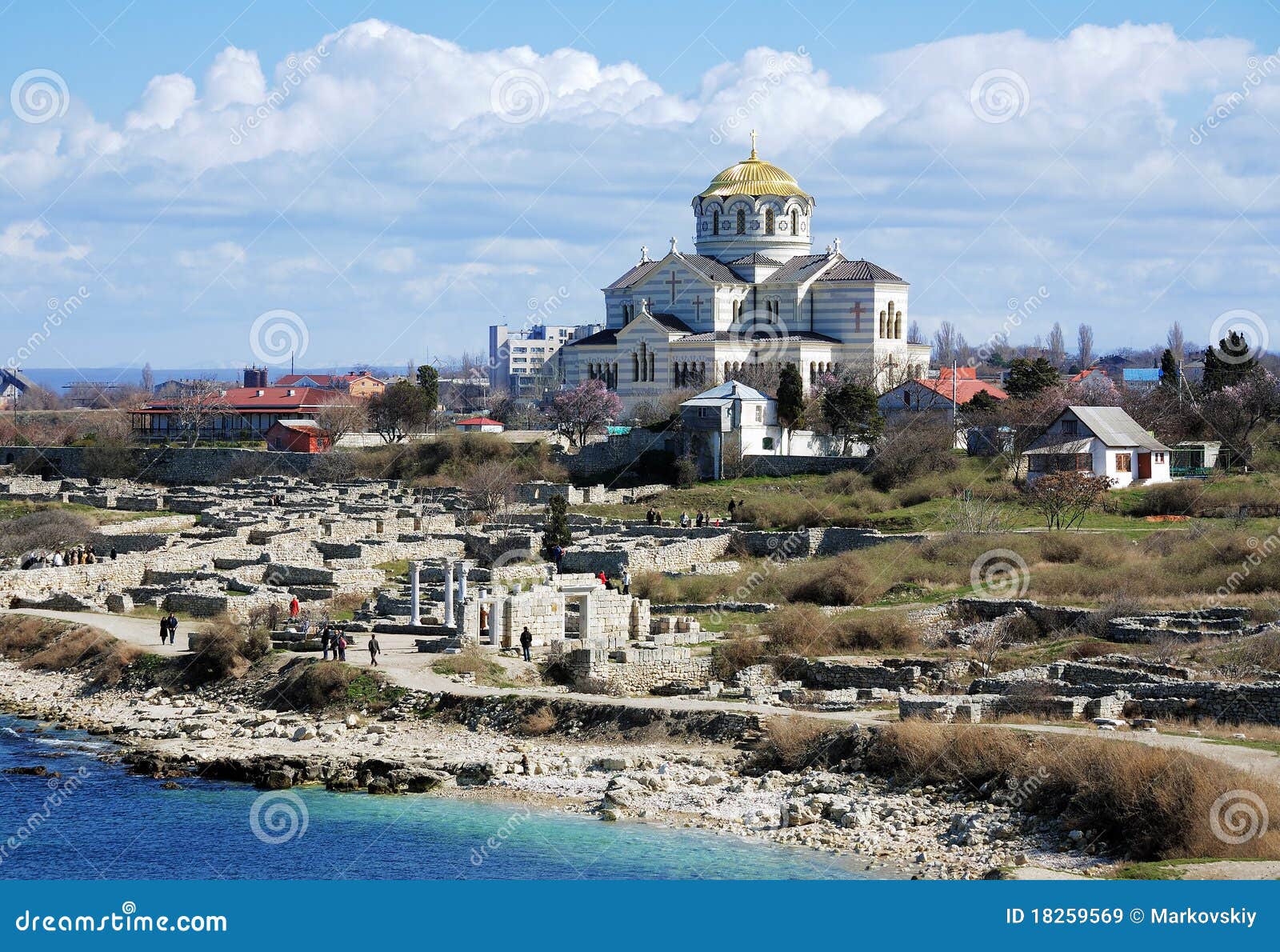 Vladimir Cathedral in the Chersonesos Taurica Stock Image - Image of ...