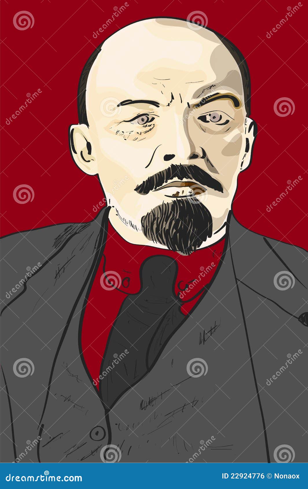 Vladimir Ilyich Lenin Vector Illustration | CartoonDealer.com #22924776