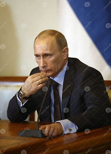 Vladimir Putin editorial stock photo. Image of microphone - 24071088