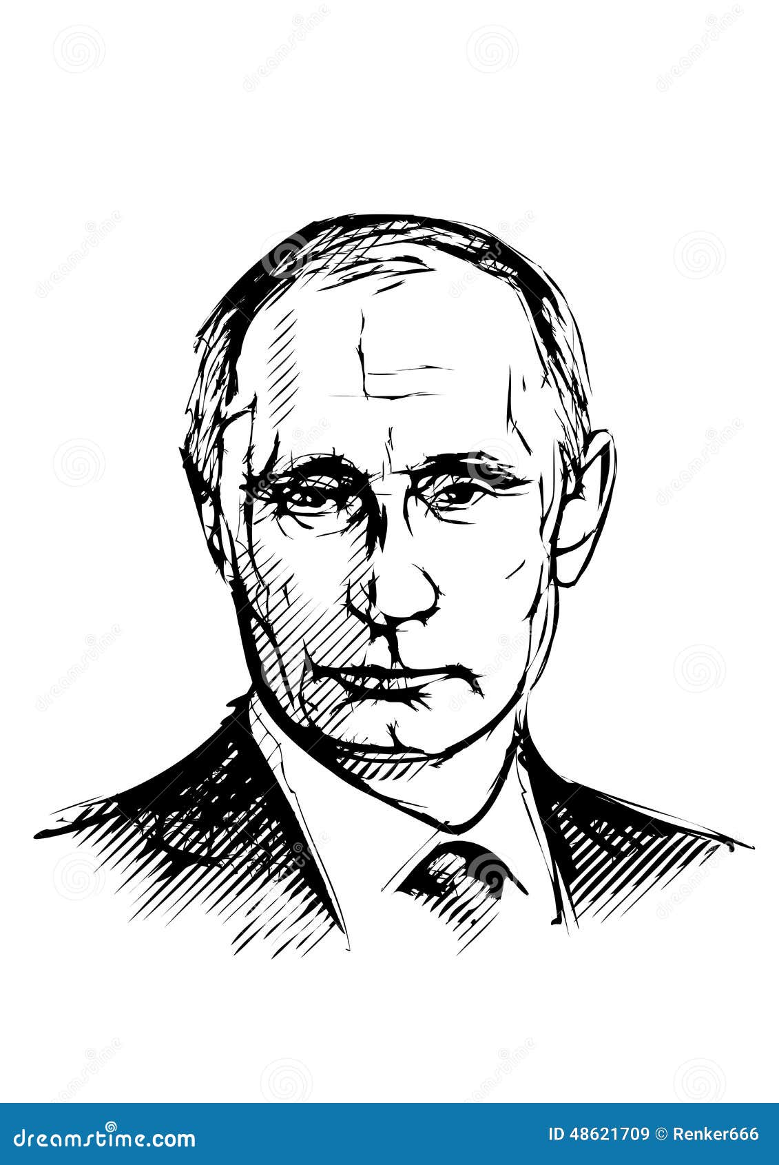 Vladimir Putin-illustratie redactionele stock afbeelding. Illustration ...