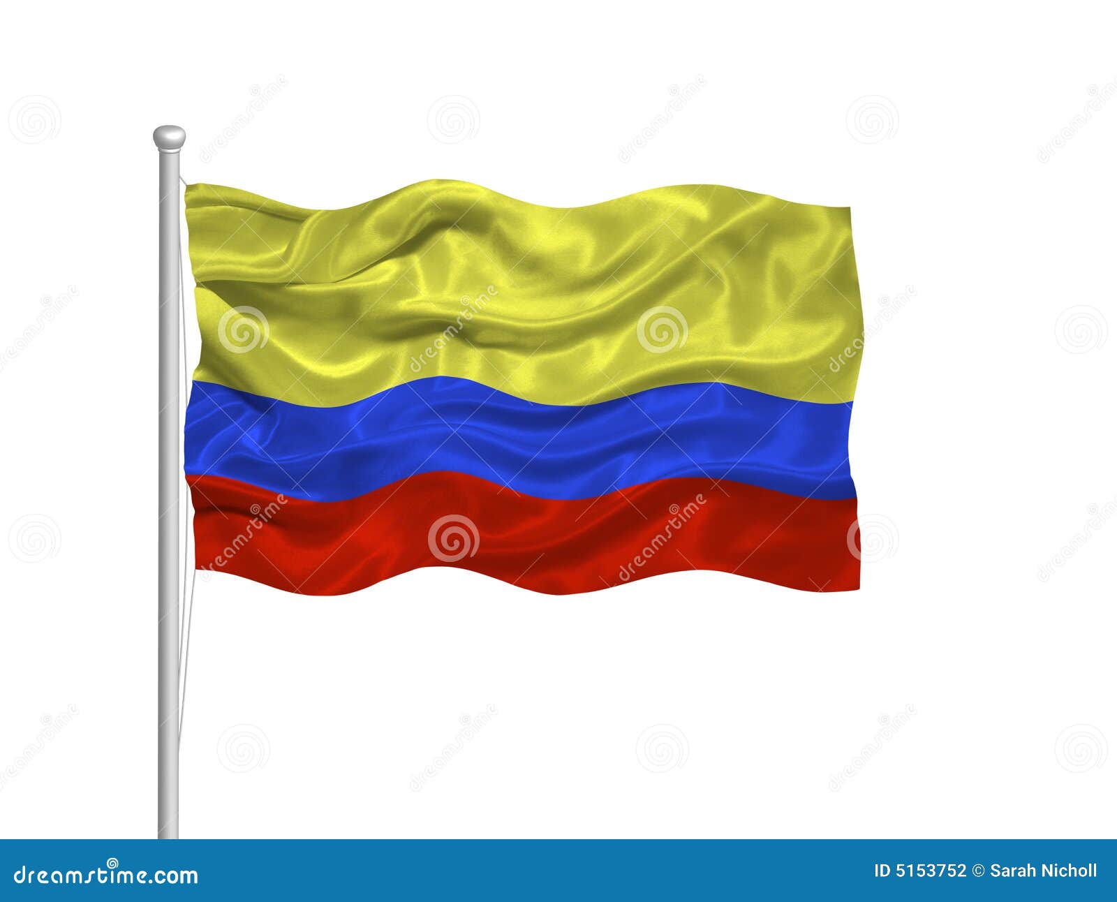 Vlag 2 van Colombia stock illustratie. Illustration of amerika - 5153752