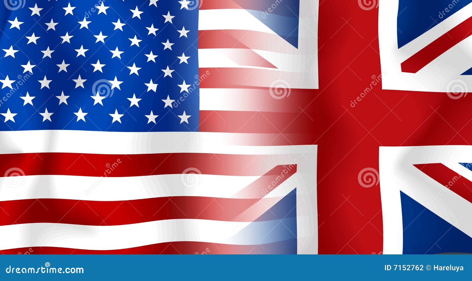Vlag het V.S.-UK stock illustratie. Illustration of stof - 7152762