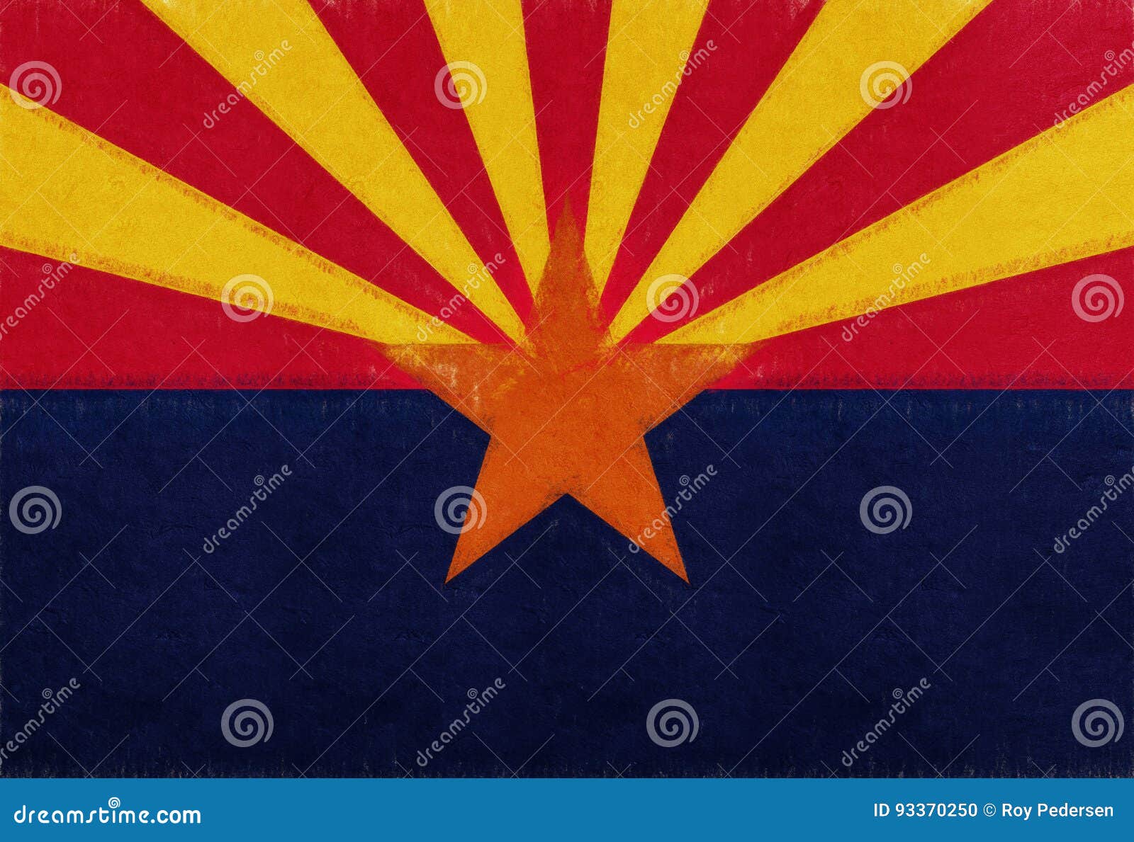 Vlag van Arizona Grunge stock illustratie. Illustration of arizona ...