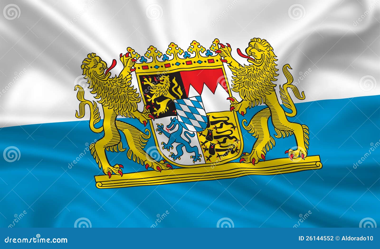 Vlag van Beieren stock illustratie. Illustration of beieren - 26144552