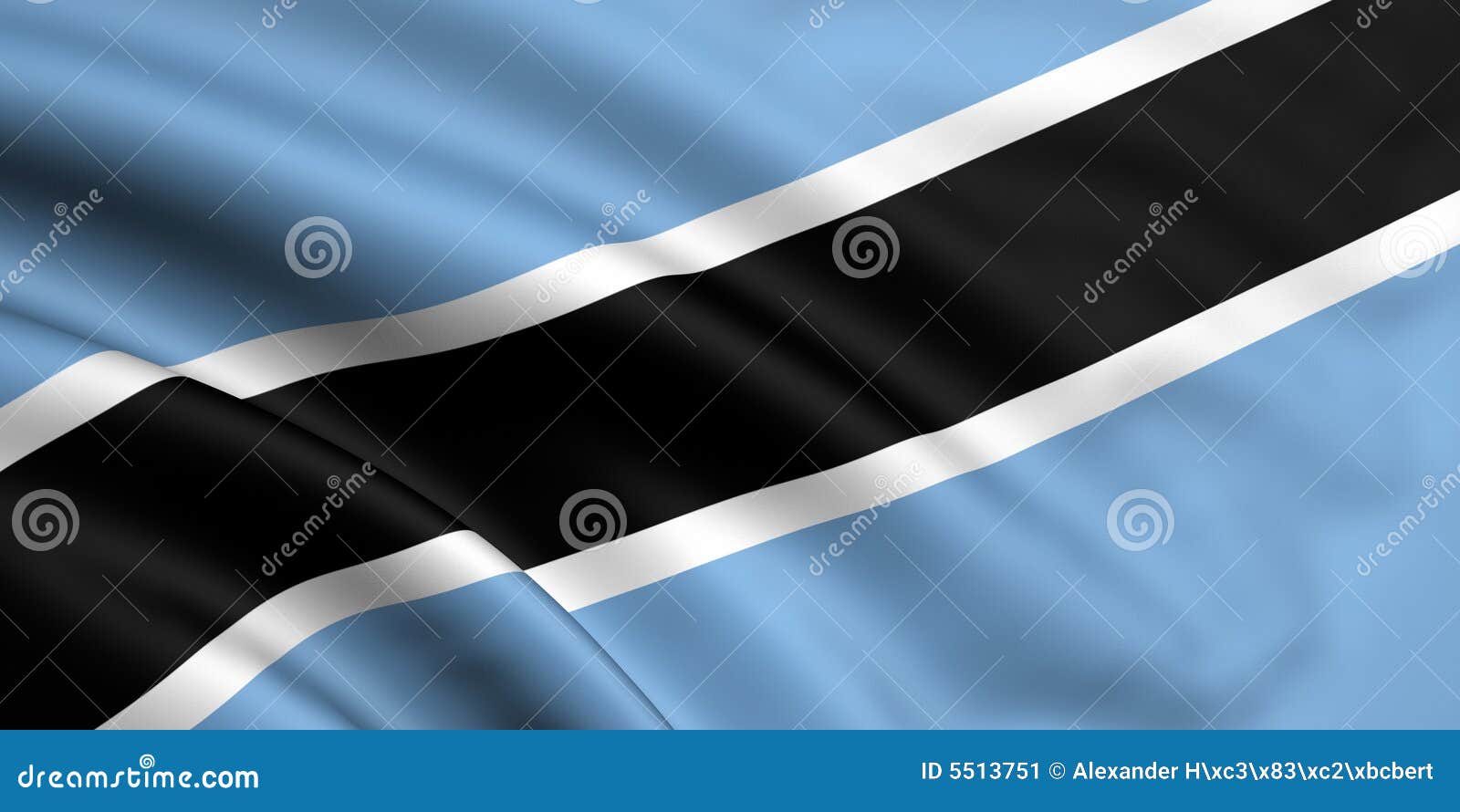 Vlag van Botswana stock illustratie. Illustration of genaturaliseerd - 5513751