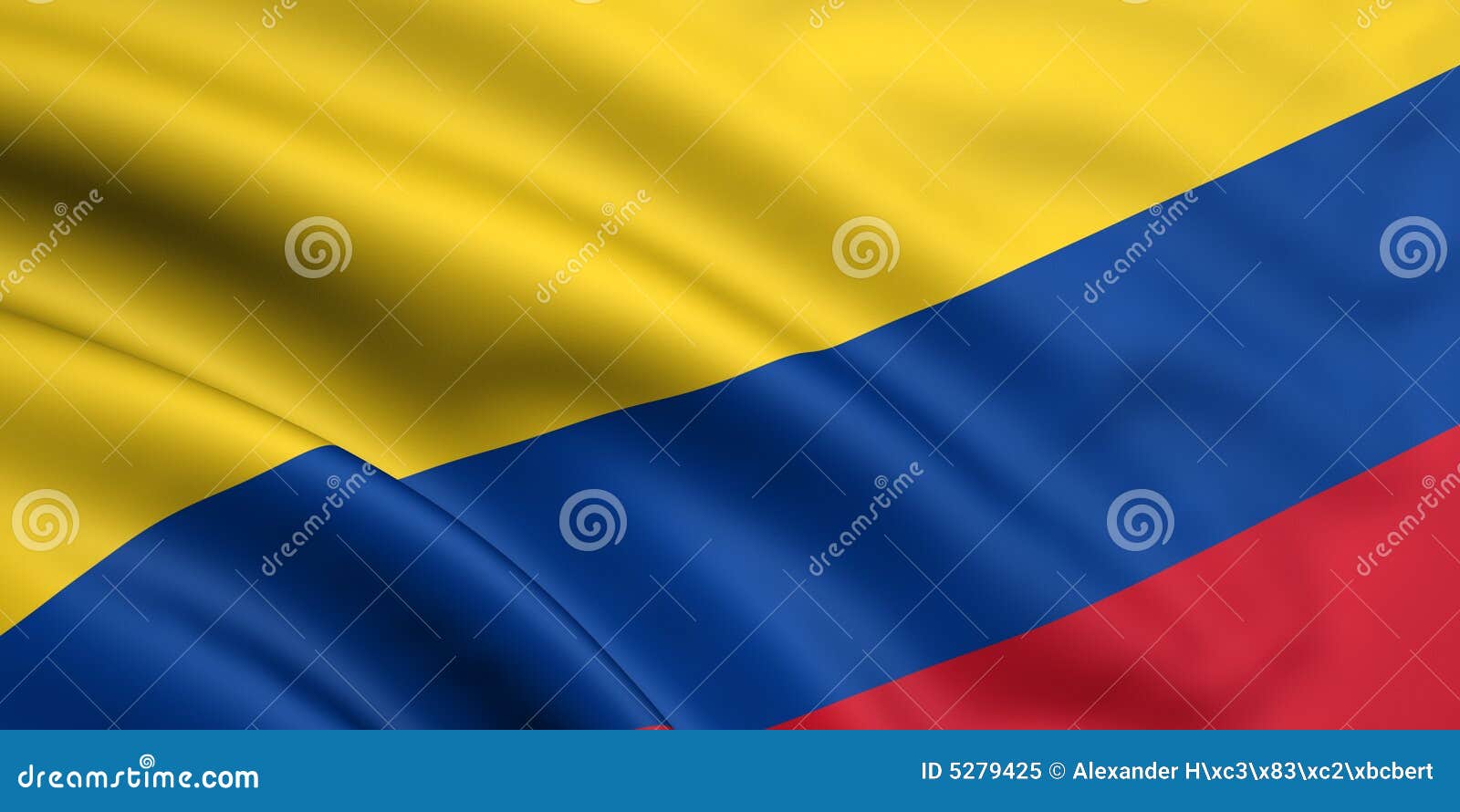 Vlag van Colombia stock illustratie. Illustration of vlag - 5279425