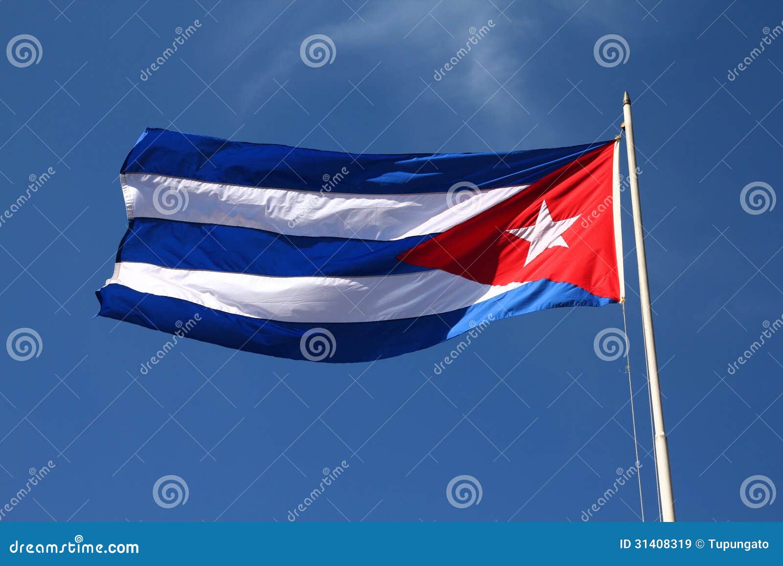Vlag van Cuba stock afbeelding. Image of motie, genaturaliseerd - 31408319