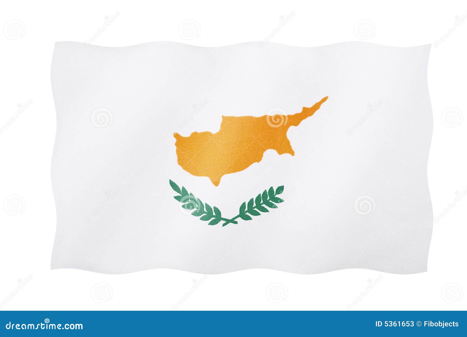 Vlag van Cyprus stock illustratie. Illustration of geïsoleerd - 5361653