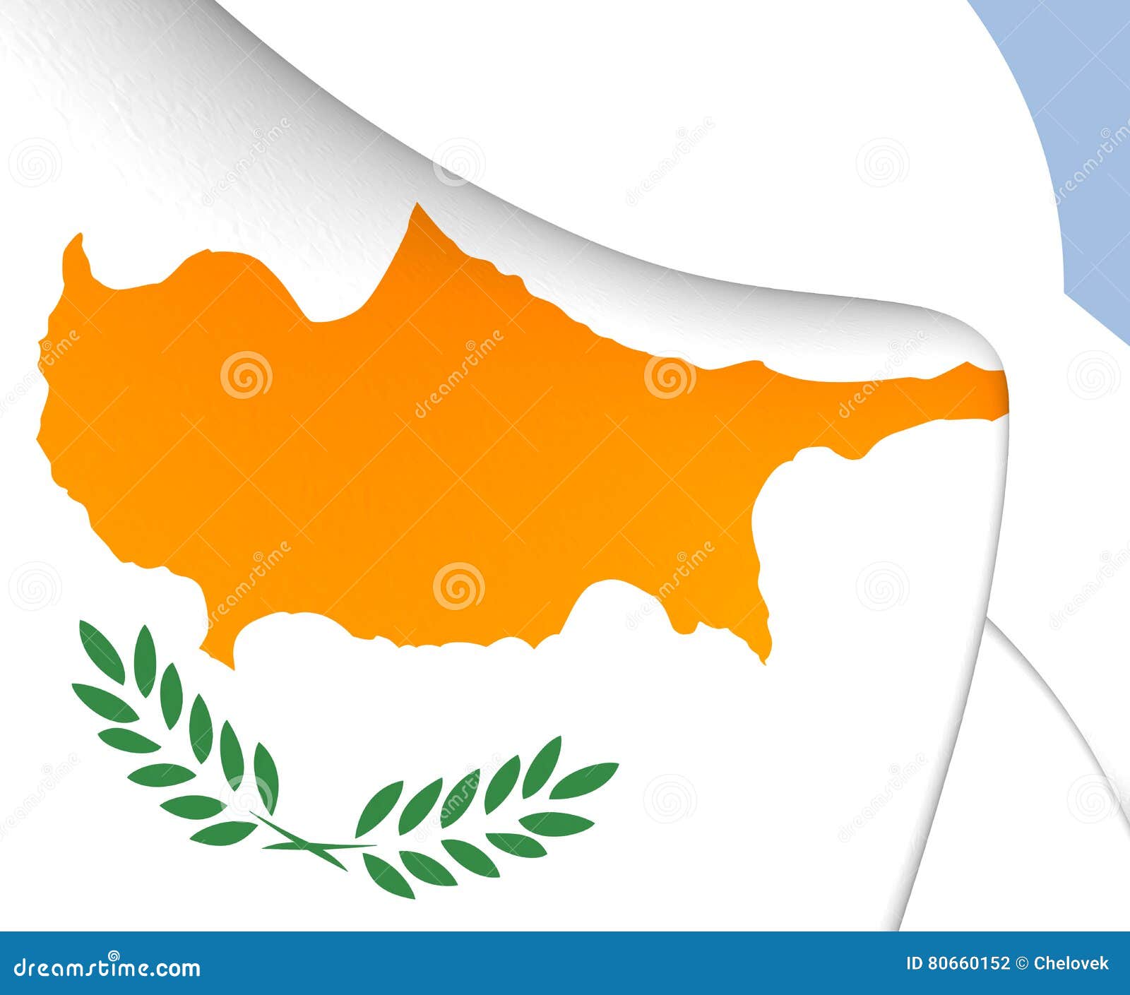 Vlag van Cyprus stock illustratie. Illustration of staat - 80660152