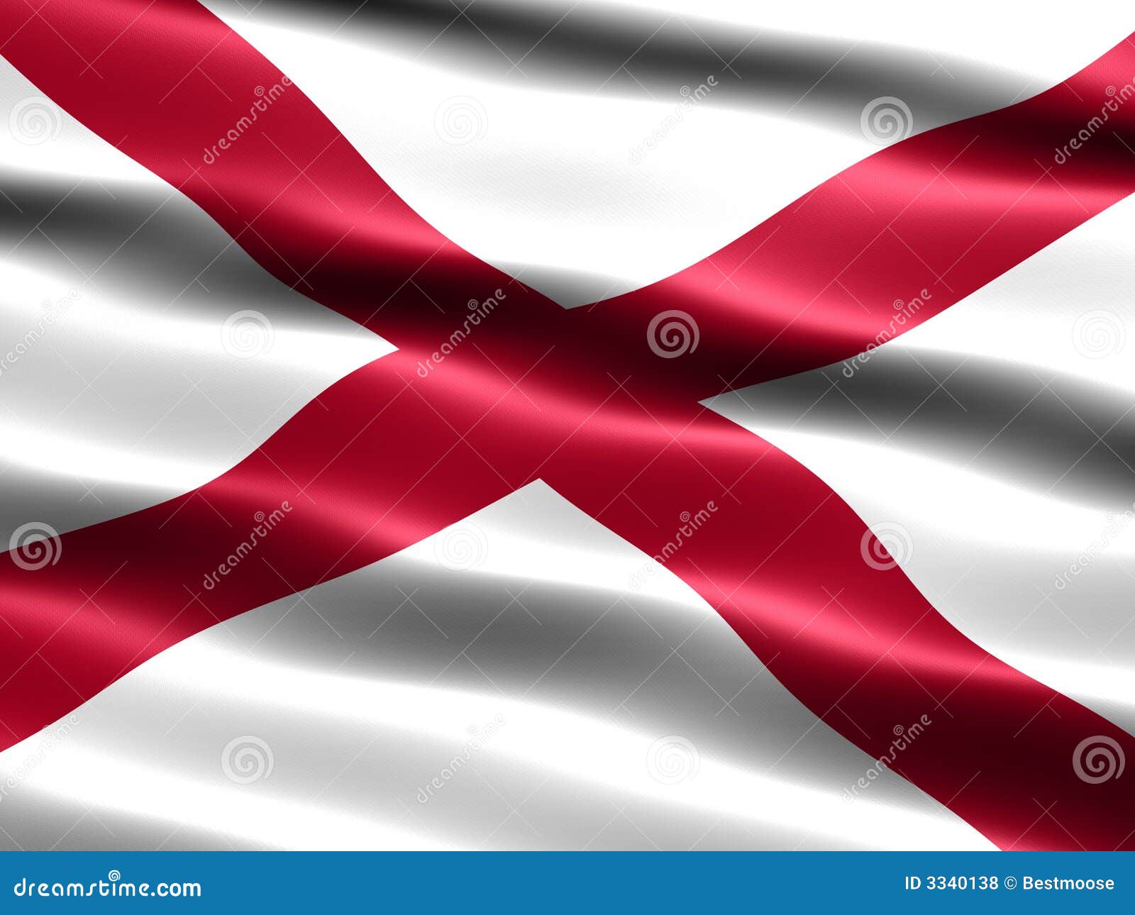 Vlag Van De Staat Van Alabama Stock Illustratie - Illustration of ...