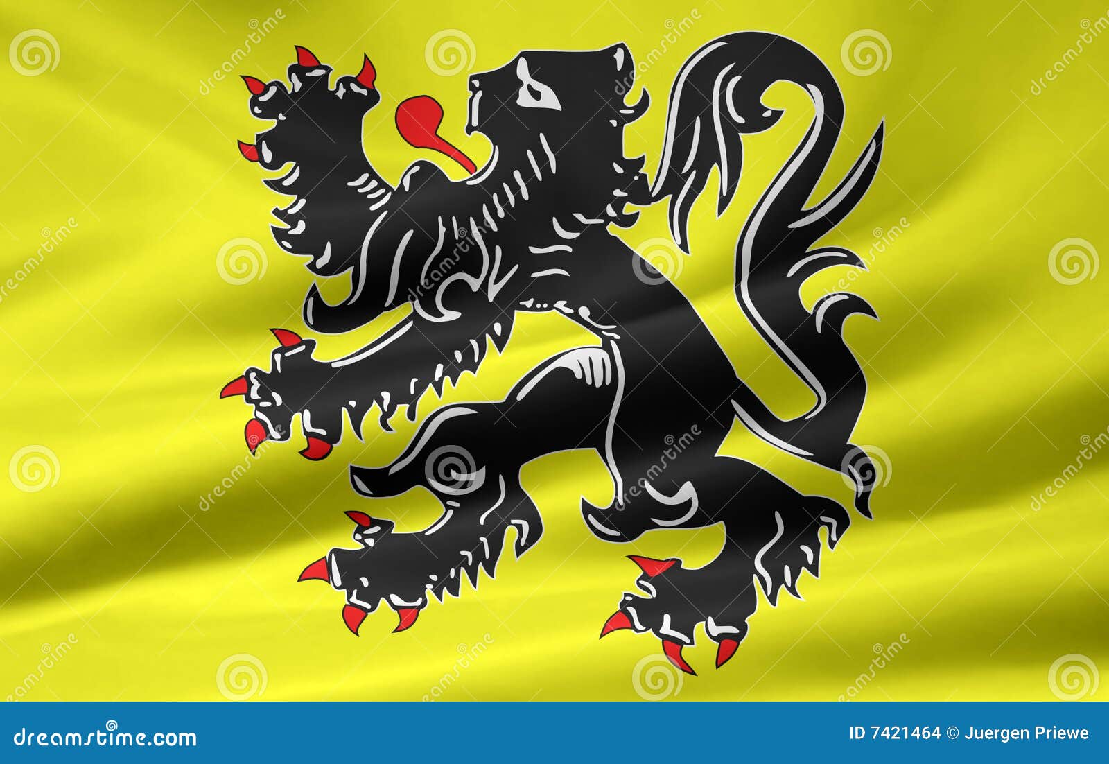 Vlag Van De Vlaamse Gemeenschap - België Stock Illustratie ...