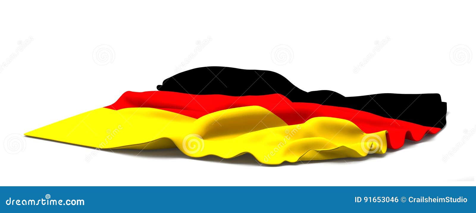 Vlag Van Duitsland 3d Teruggevende Duits Kleurde Stock Illustratie ...