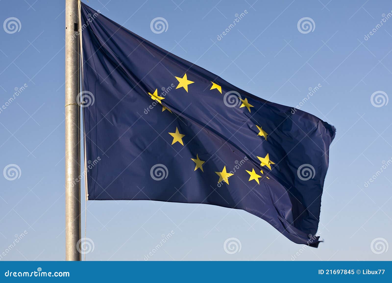 Vlag van Europese Unie stock afbeelding. Image of vlag - 21697845
