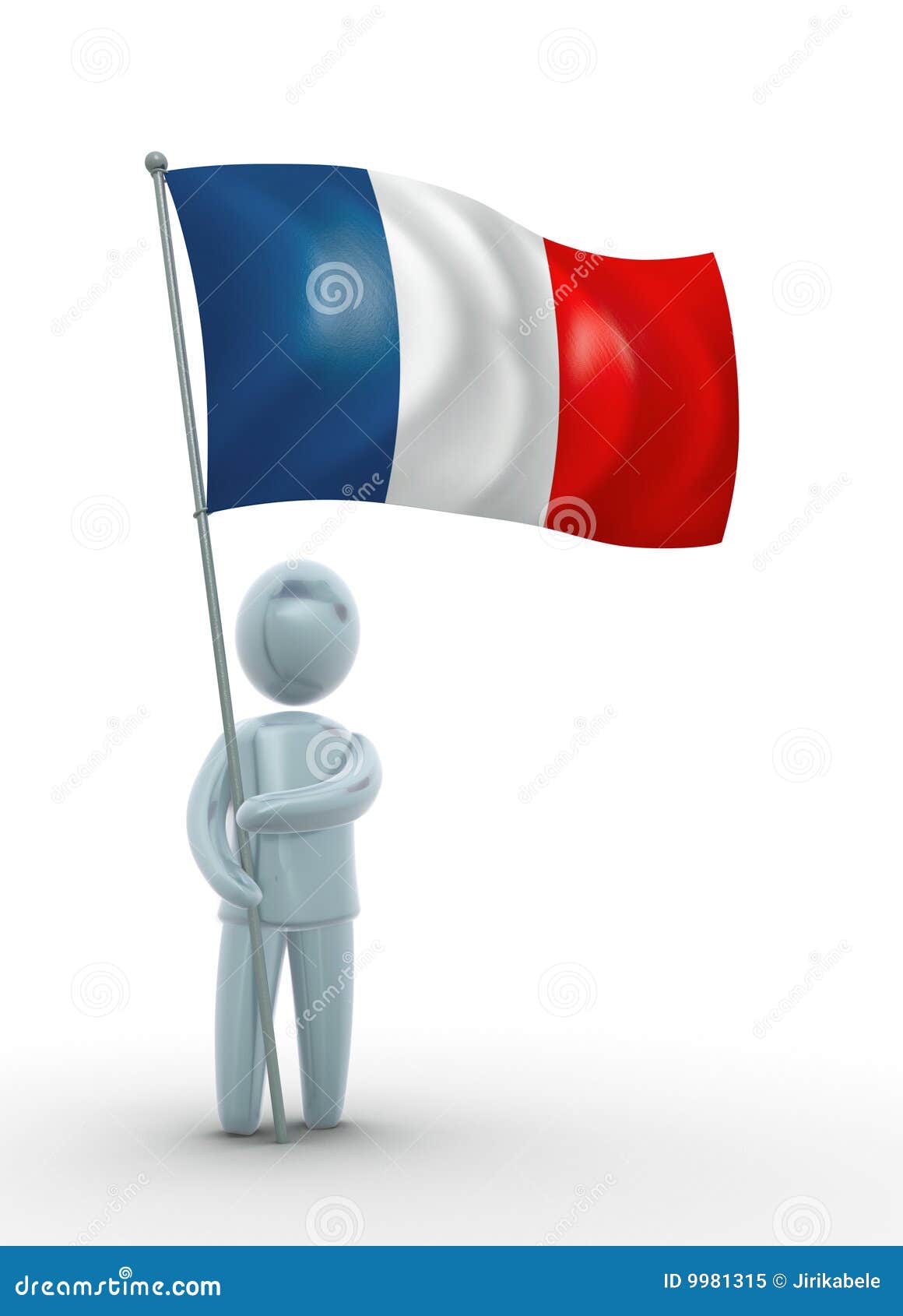 Vlag van Frankrijk stock illustratie. Illustration of teken - 9981315