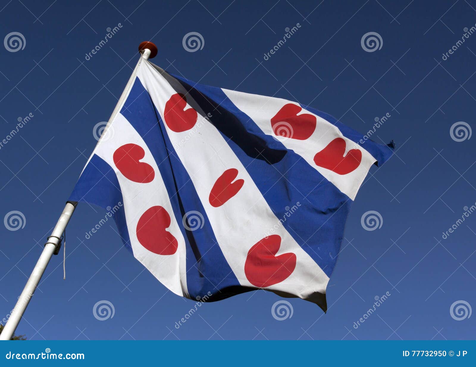 Vlag van Friesland redactionele afbeelding. Image of land - 77732950