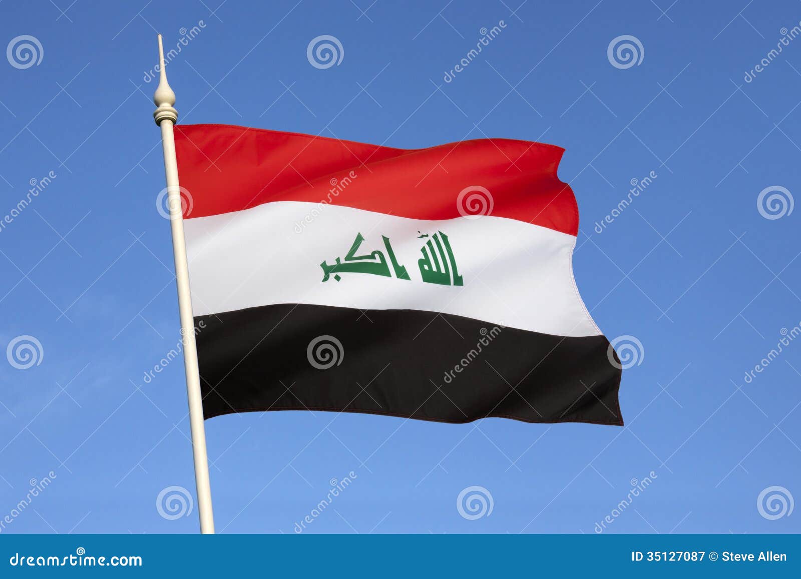 Vlag van Irak stock afbeelding. Image of land, naturaliseer - 35127087