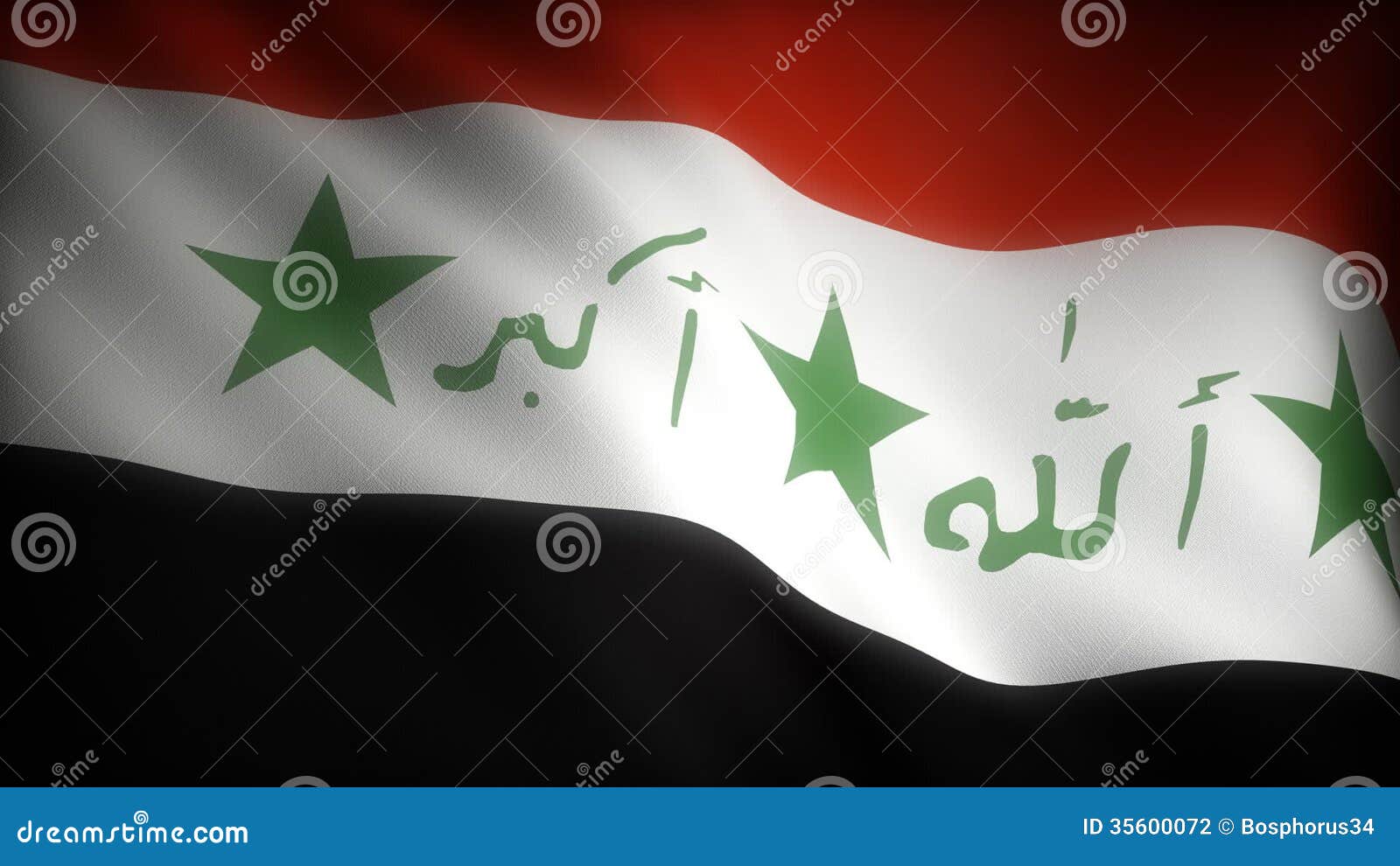 Vlag van Irak stock videobeelden. Video of verplaatsen - 35600072