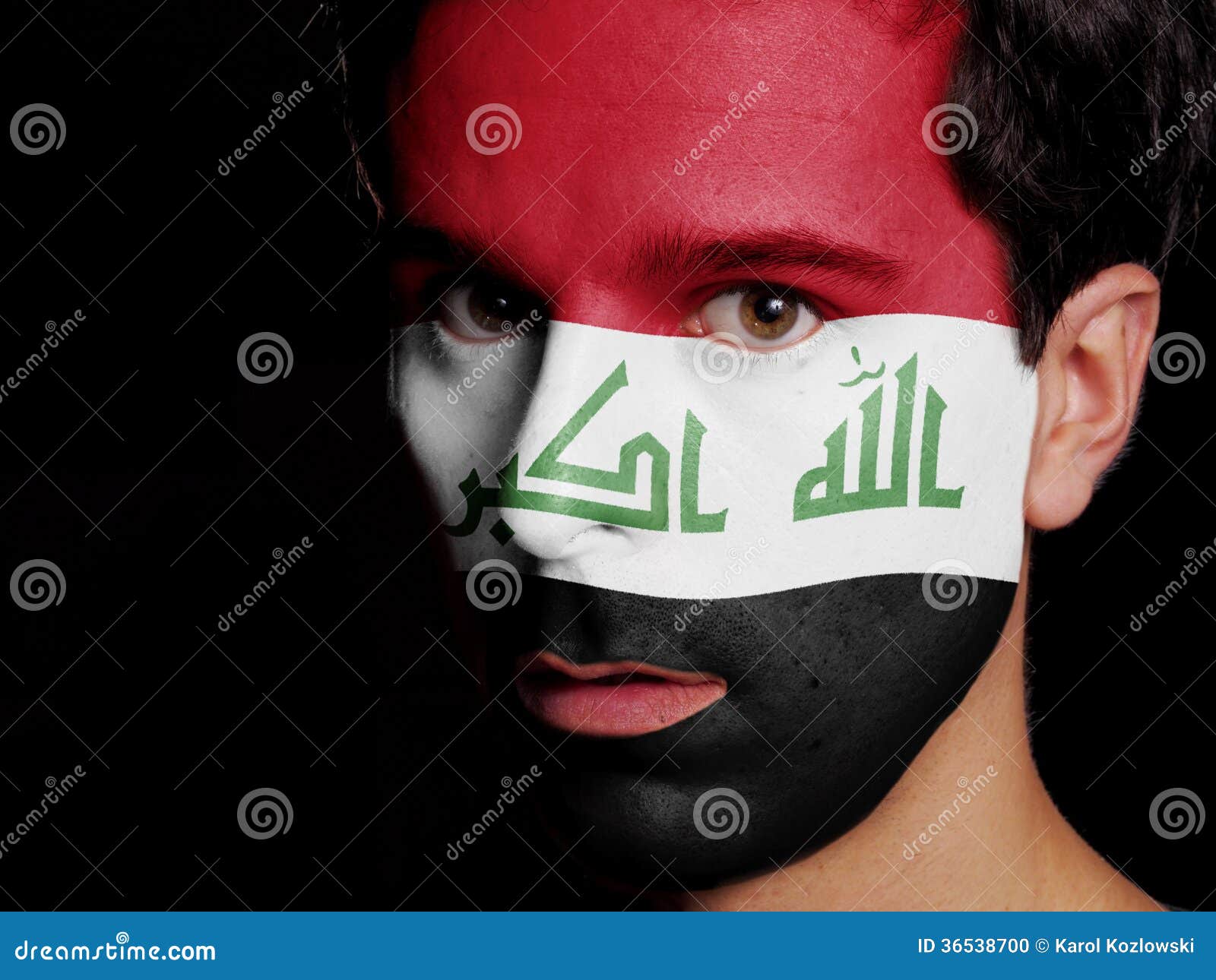 Vlag van Irak stock foto. Image of maak, achtergrond - 36538700