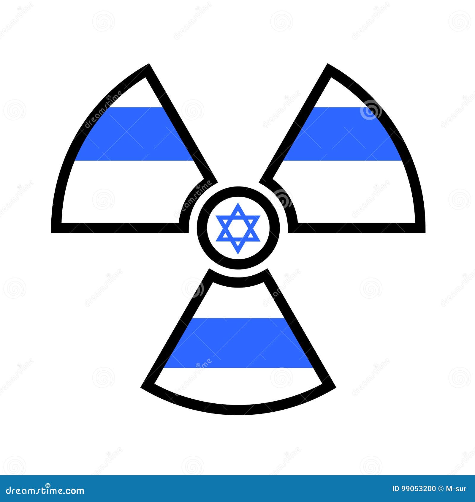 Vlag Van Israël Als Symbool Van Straling Vector Illustratie ...
