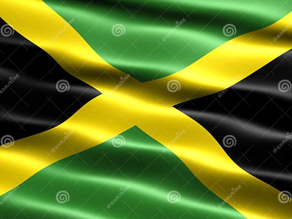 Vlag van Jamaïca stock illustratie. Illustration of golf - 4923060