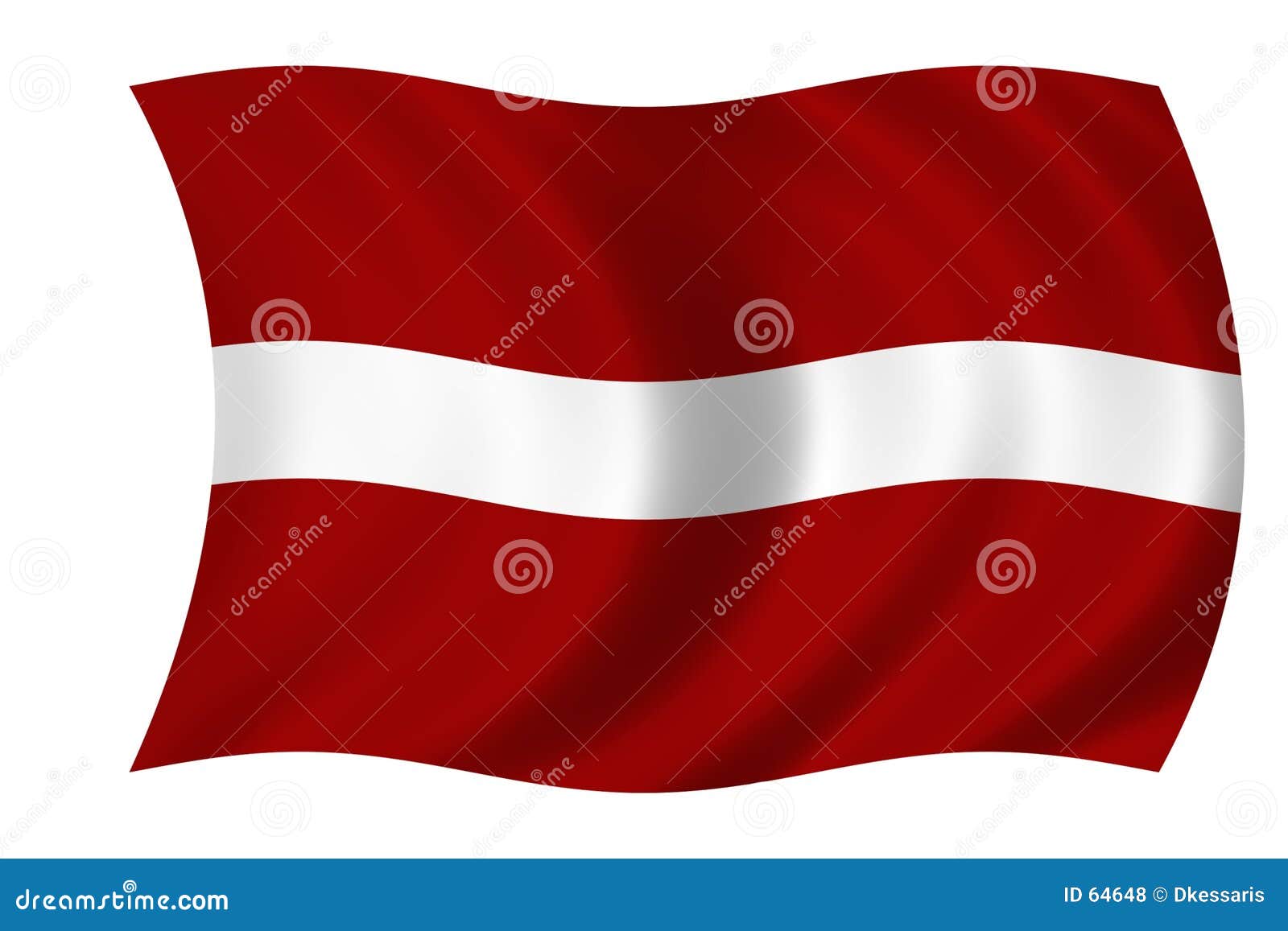 Vlag van Letland stock illustratie. Illustration of letland - 64648
