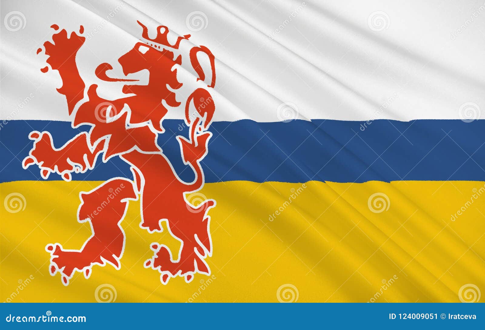 Vlag Van Limburg, Nederland Stock Illustratie - Illustration of europa ...