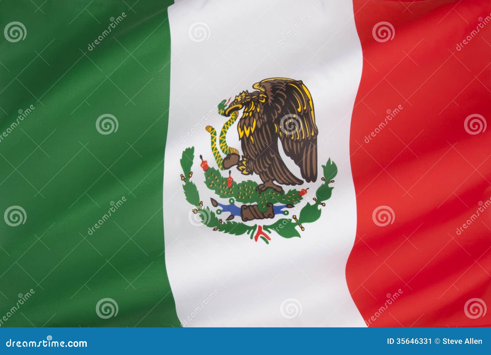 Vlag van Mexico stock afbeelding. Image of reis, mexicaans - 35646331