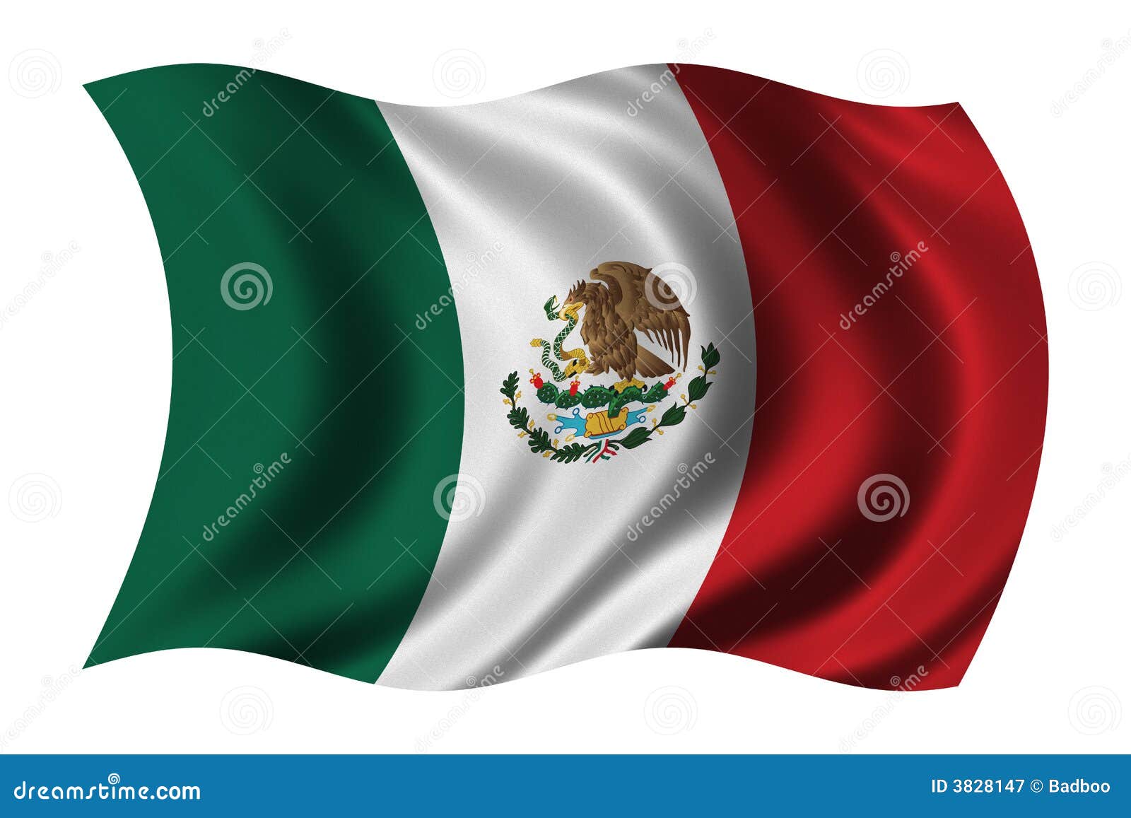 Vlag van Mexico stock illustratie. Illustration of cijfer - 3828147