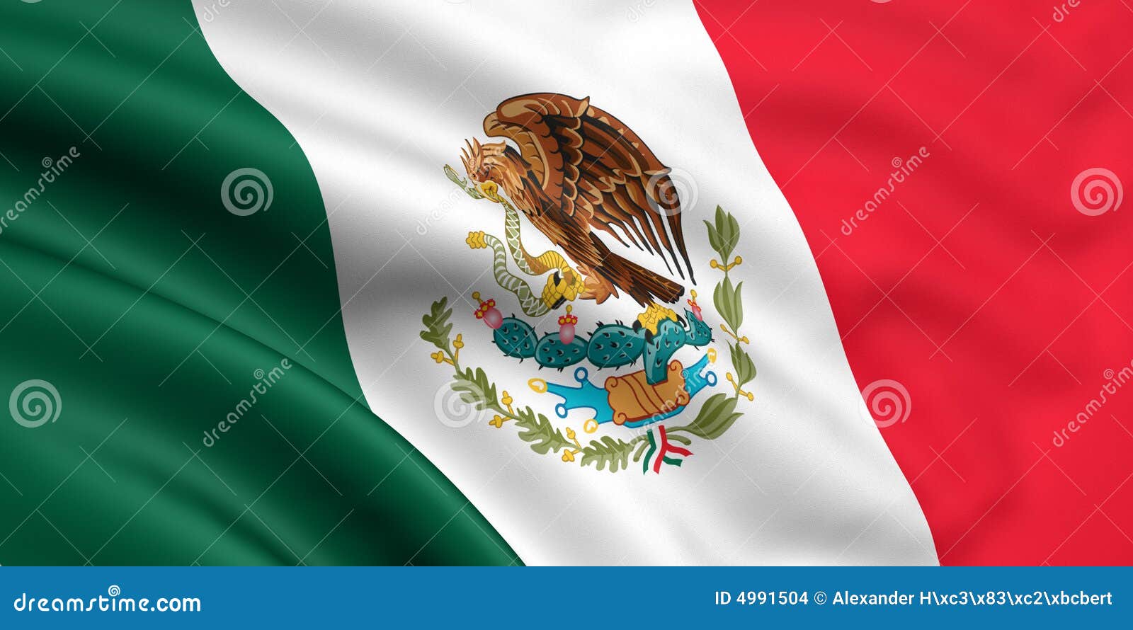 Vlag van Mexico stock illustratie. Illustration of genaturaliseerd ...