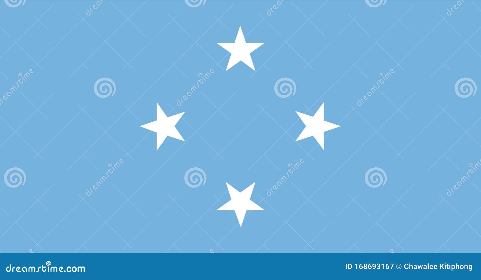 Vlag Van Micronesia, Micronesiaanse Vlag Vector Illustratie ...