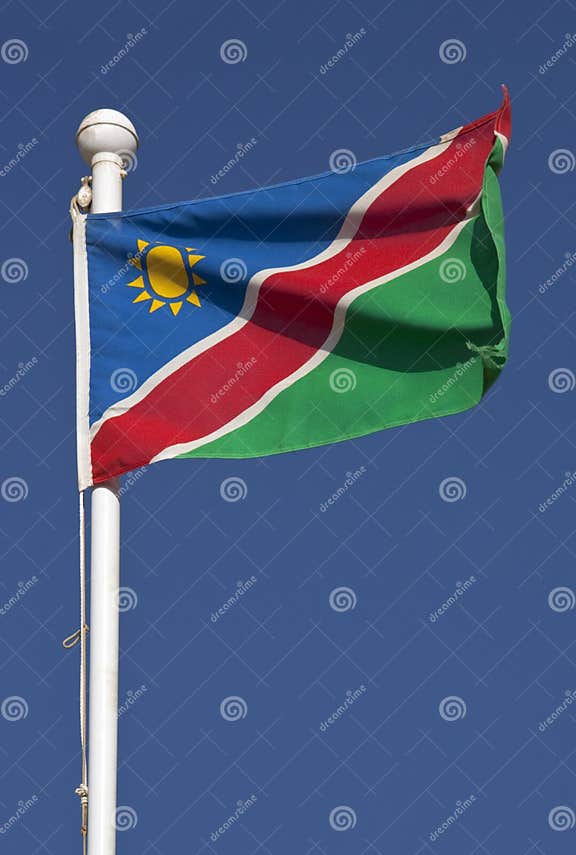 Vlag van Namibië stock afbeelding. Image of nafta, vlag - 14151975
