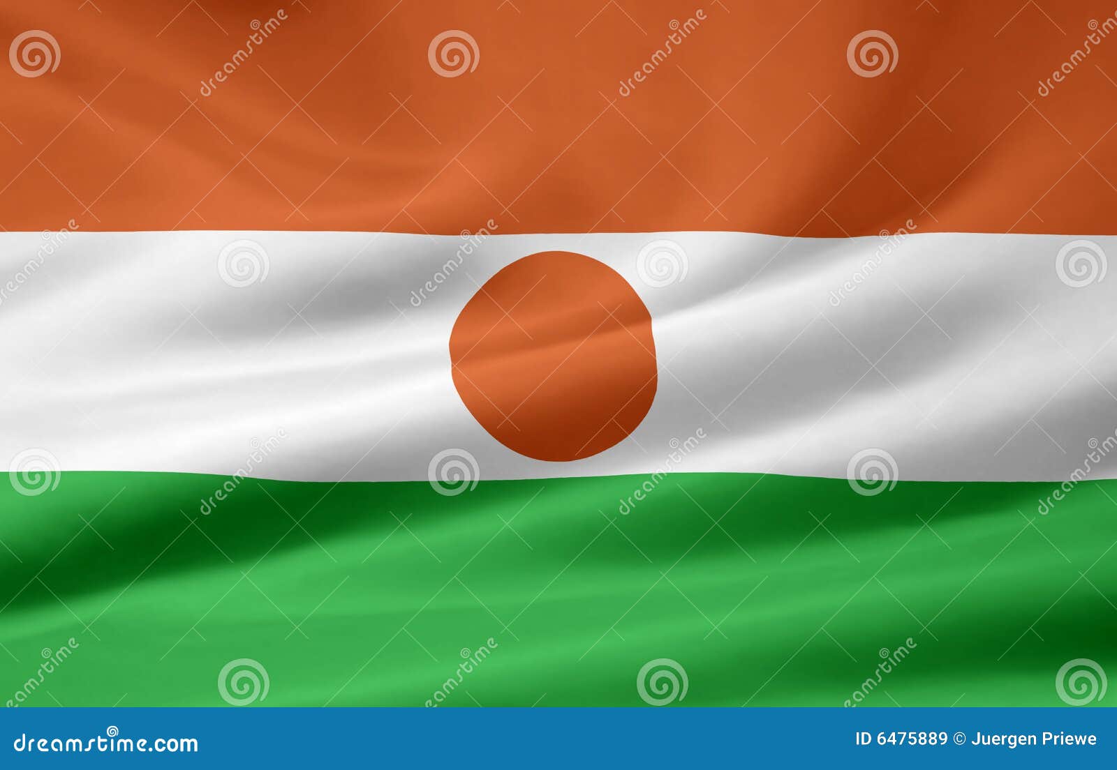 Vlag van Niger stock illustratie. Illustration of westen - 6475889