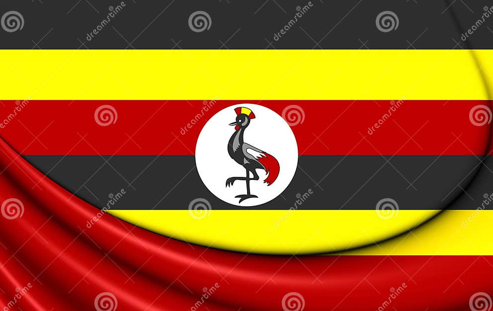 Vlag van Oeganda stock illustratie. Illustration of verbinding - 113587816