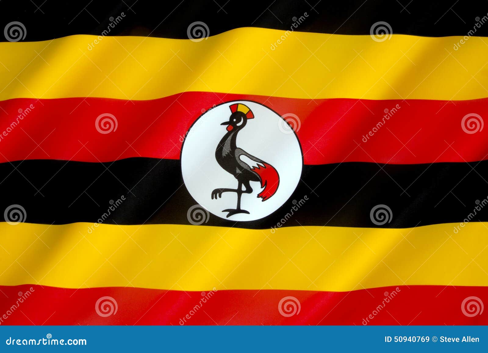 Vlag van Oeganda stock afbeelding. Image of afrikaans - 50940769